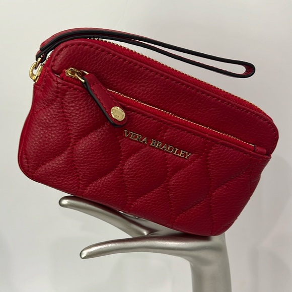 Vera Bradley | Bags | Vera Quilted Sophie Wristlet Tango Red Genuine ...